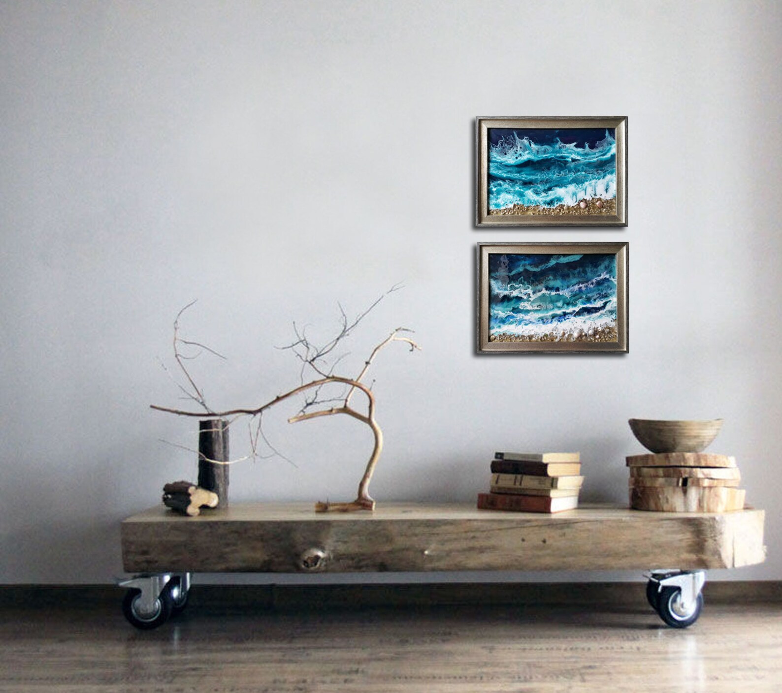 Fluid Painting Painting Resin Original Gift Frame Resin - Etsy