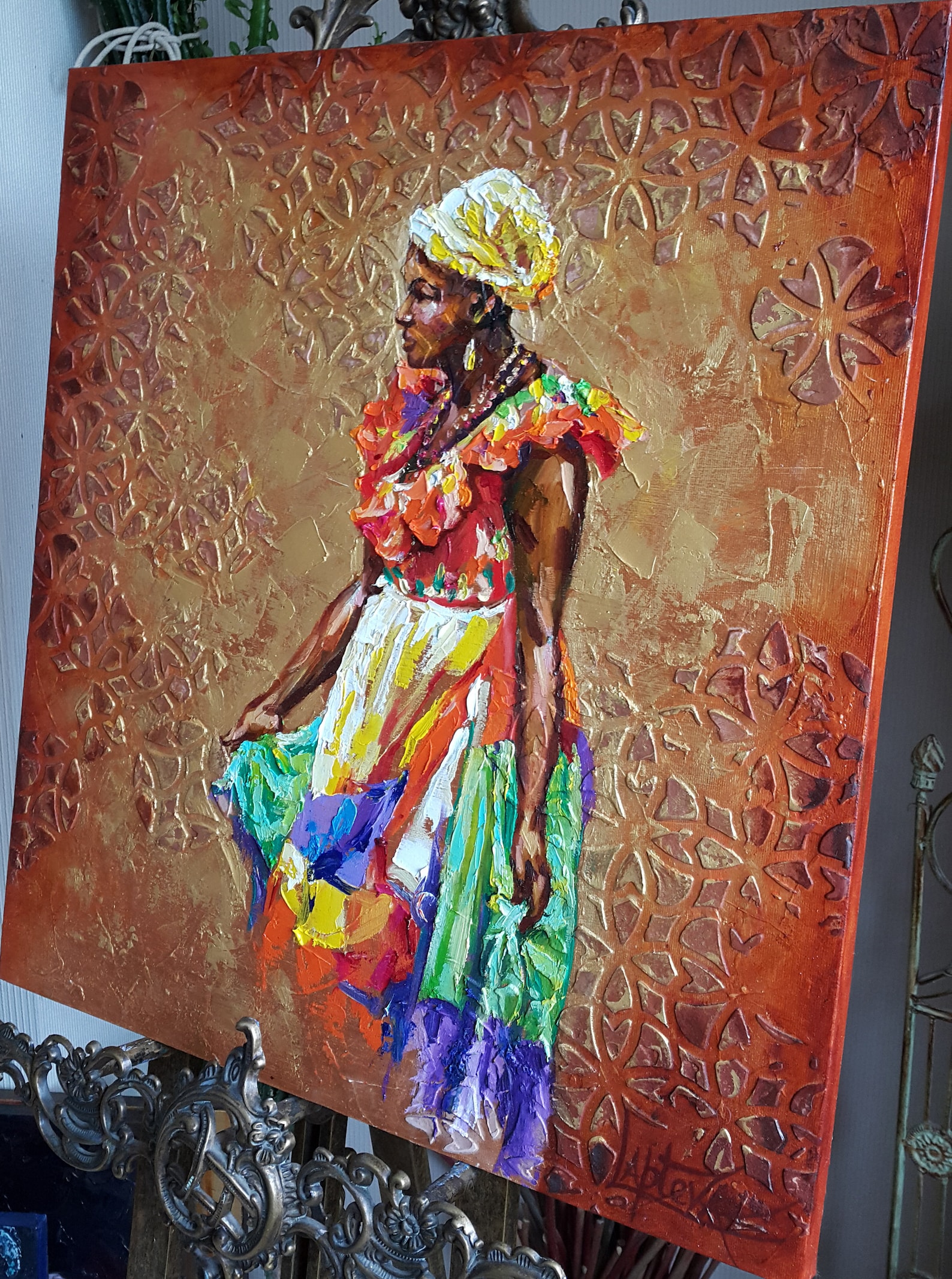 Abstract Painting Portrait African Woman Female Portrait of a - Etsy