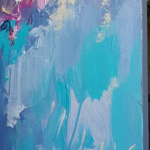 Painting Hydrangeas , Flowers Still Life Original Acrylic Artwork White ...