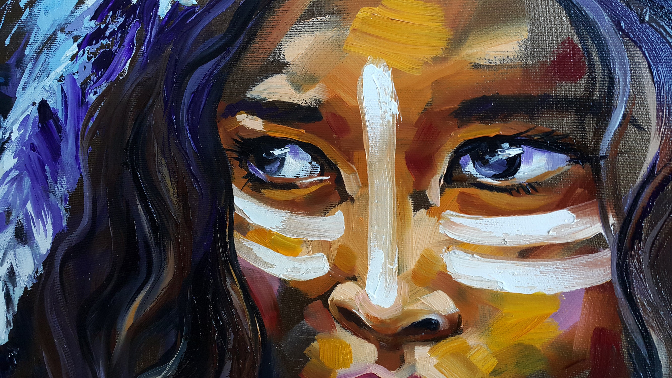 American Indians Girl Woman-warrior Art Native Americans | Etsy