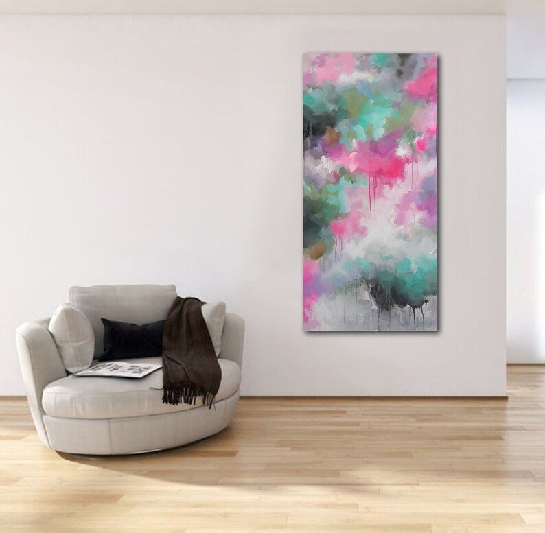 Abstract Painting Spring Awakening Flowers Painting Canvas - Etsy