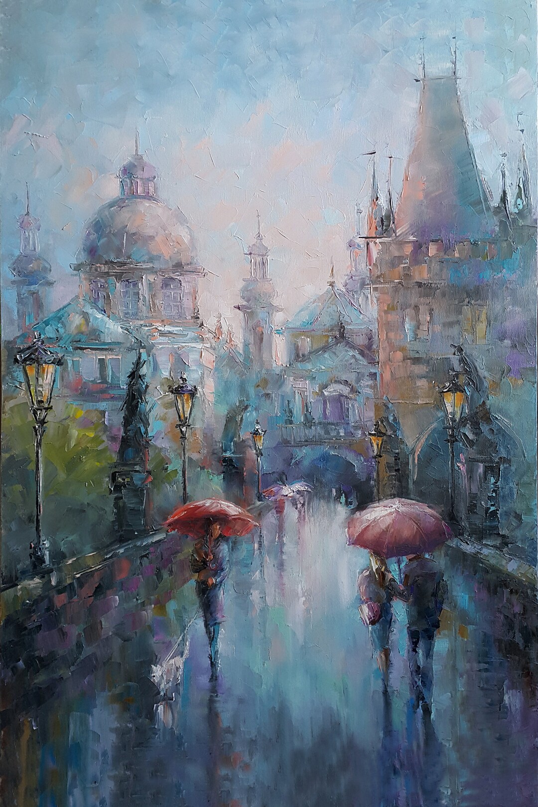 Digital Prints on Canvas Art of the Original Painting Prague Artist ...