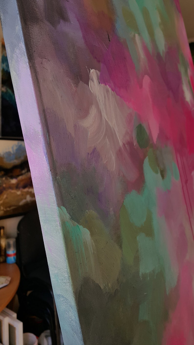 Abstract Painting Spring Awakening Flowers Painting Canvas - Etsy