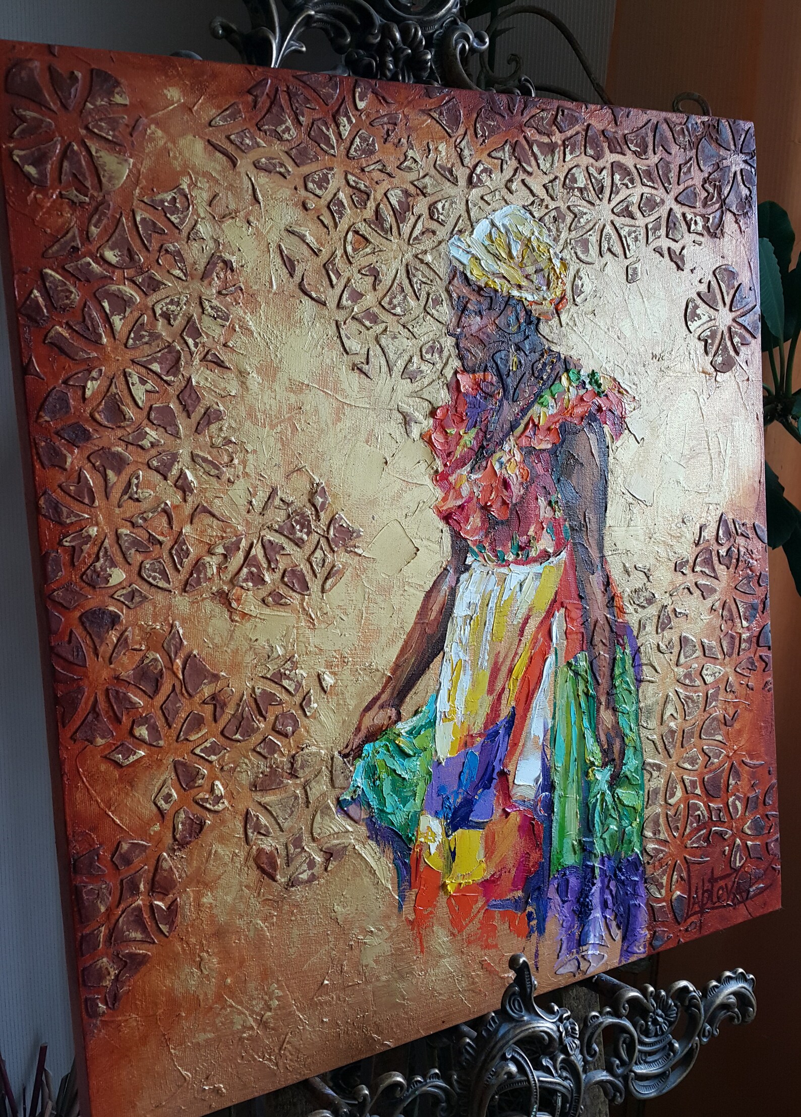 Abstract Painting Portrait African Woman Female Portrait of a - Etsy