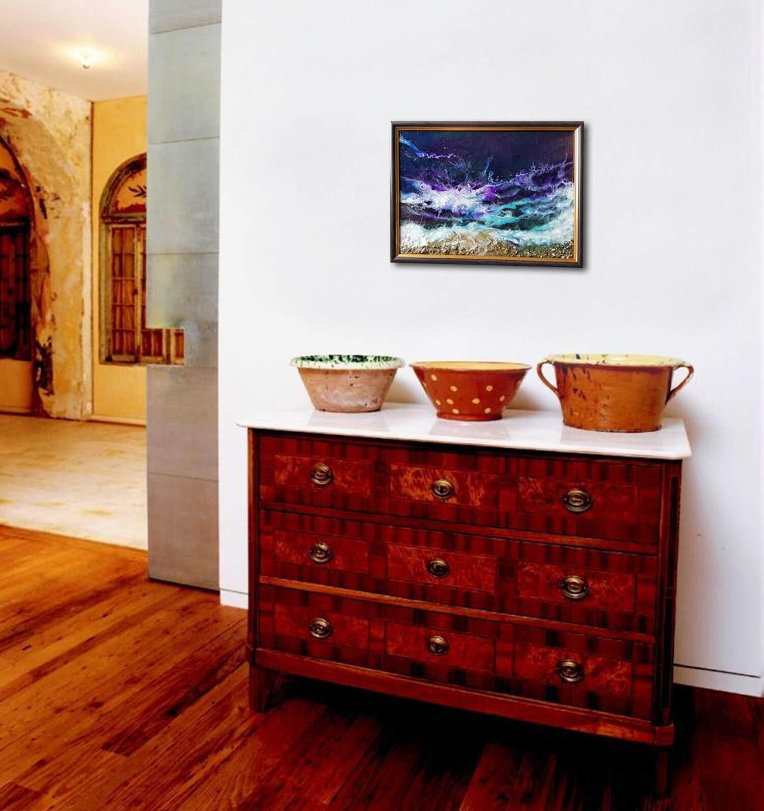 Painting Resin Original Gift in Frame Resin Abstract | Etsy