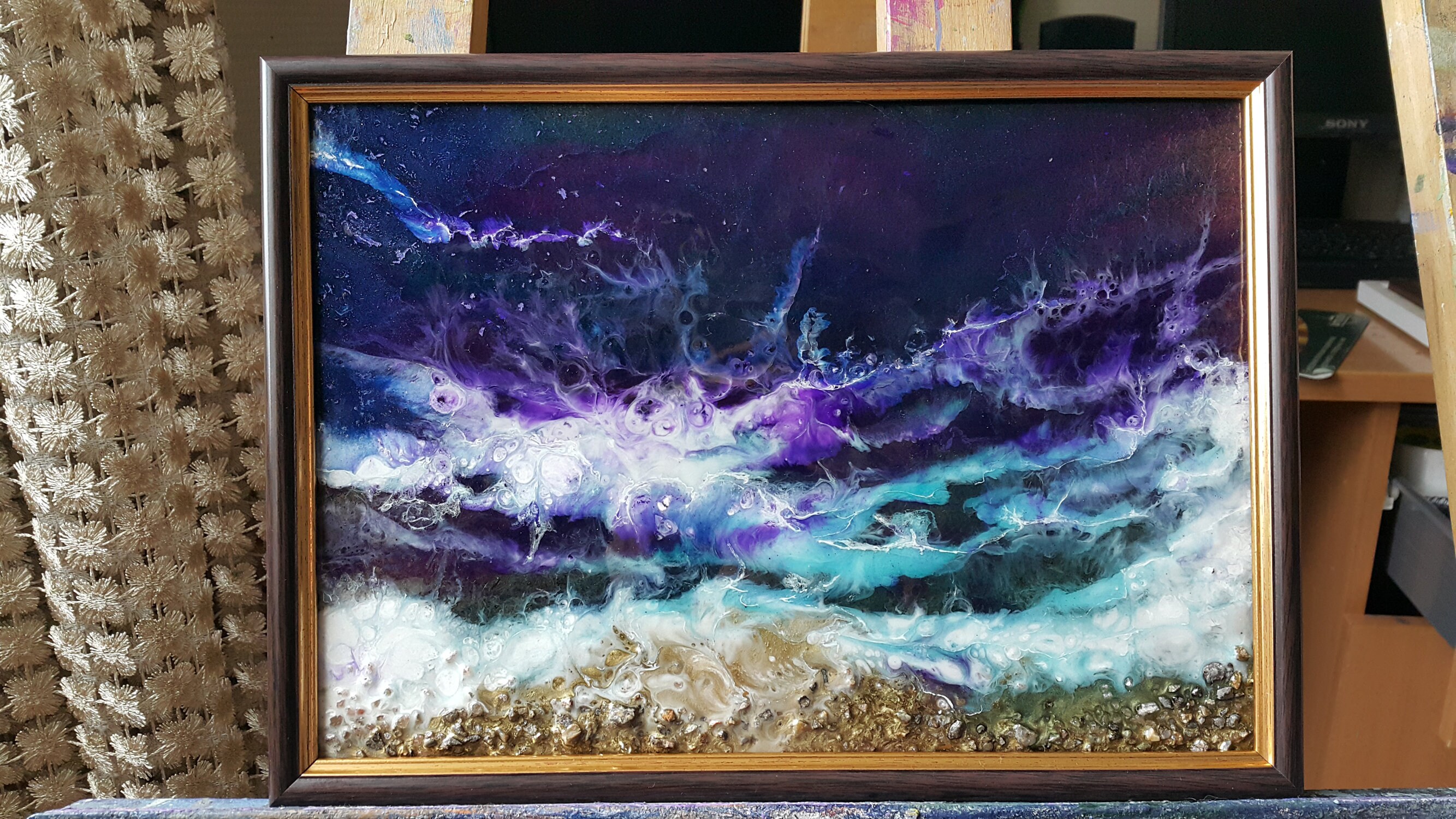 Painting Resin Original Gift in Frame Resin Abstract | Etsy