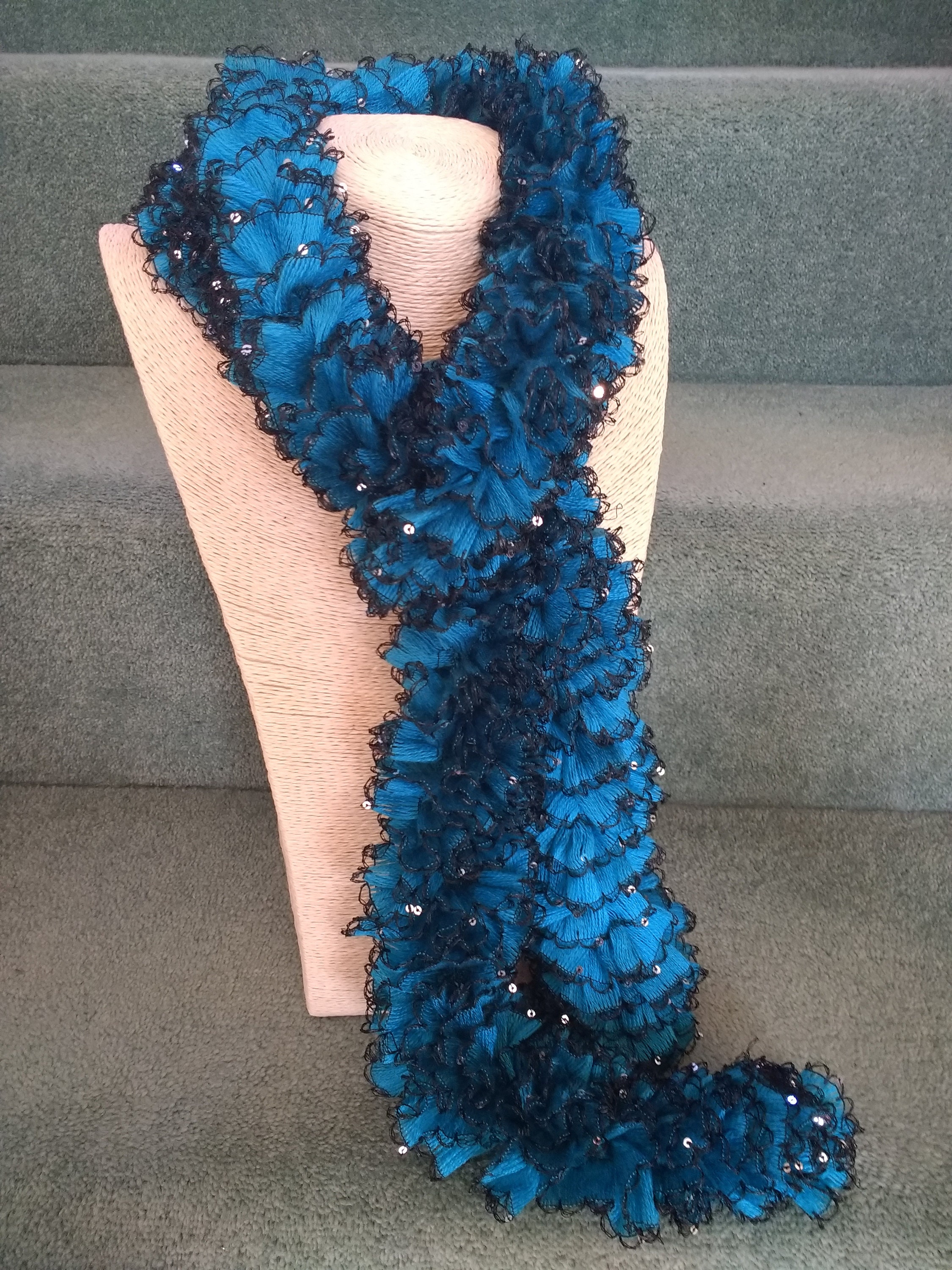 Choice of Two Knitted Boa Scarves, Stylish, Elegant Scarf, Gift for Her ...
