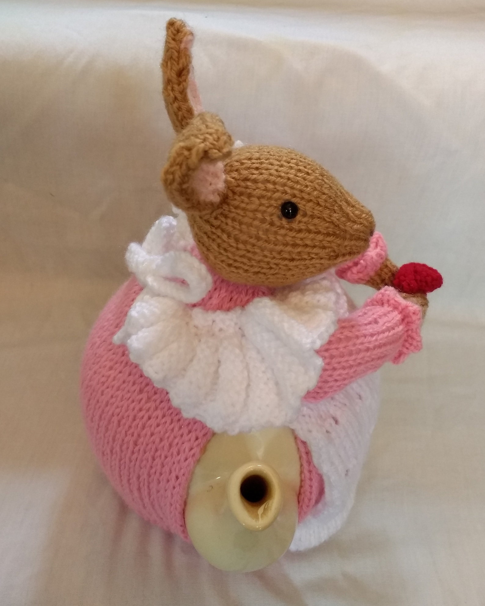 Knitted Bunny Tea Cosy, House Warming Gift, Bunny Tea Cosy, Animal Tea ...