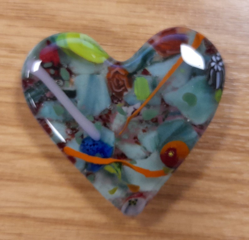 Fused Glass Heart - Etsy
