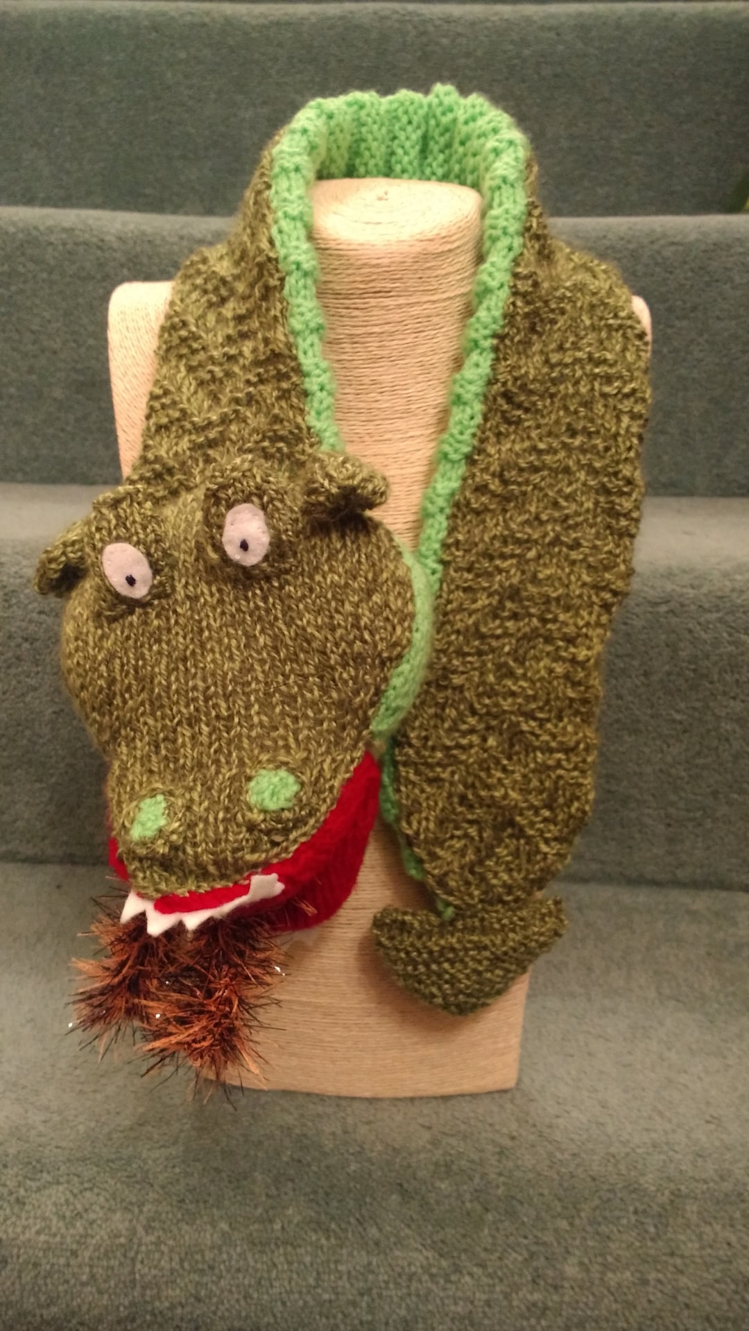 Dragon Scarf Gifts for All, Knitted Scarf, Unusual Scarf, Hand Made ...