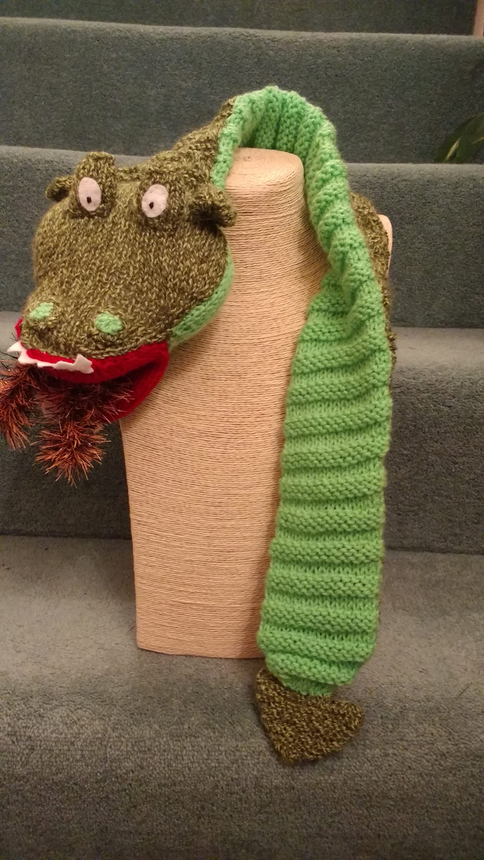 Dragon Scarf Gifts for All, Knitted Scarf, Unusual Scarf, Hand Made ...