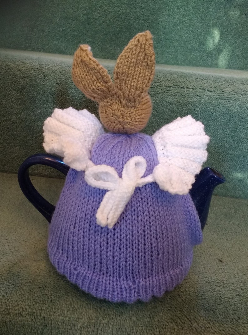 Knitted Bunny Tea Cosy, House Warming Gift, Bunny Tea Cosy, Animal Tea ...