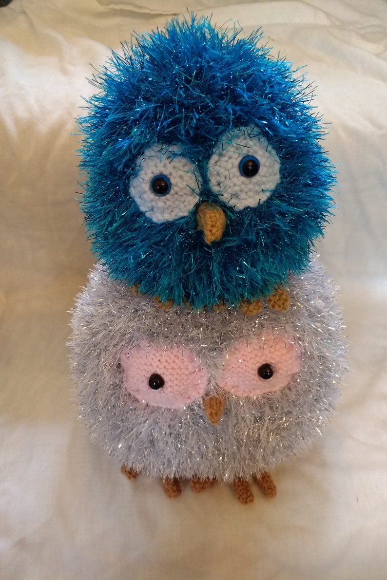 Cute Duo of Knitted Owls, Knitted Owl Toys, Gifts for All, Children's ...