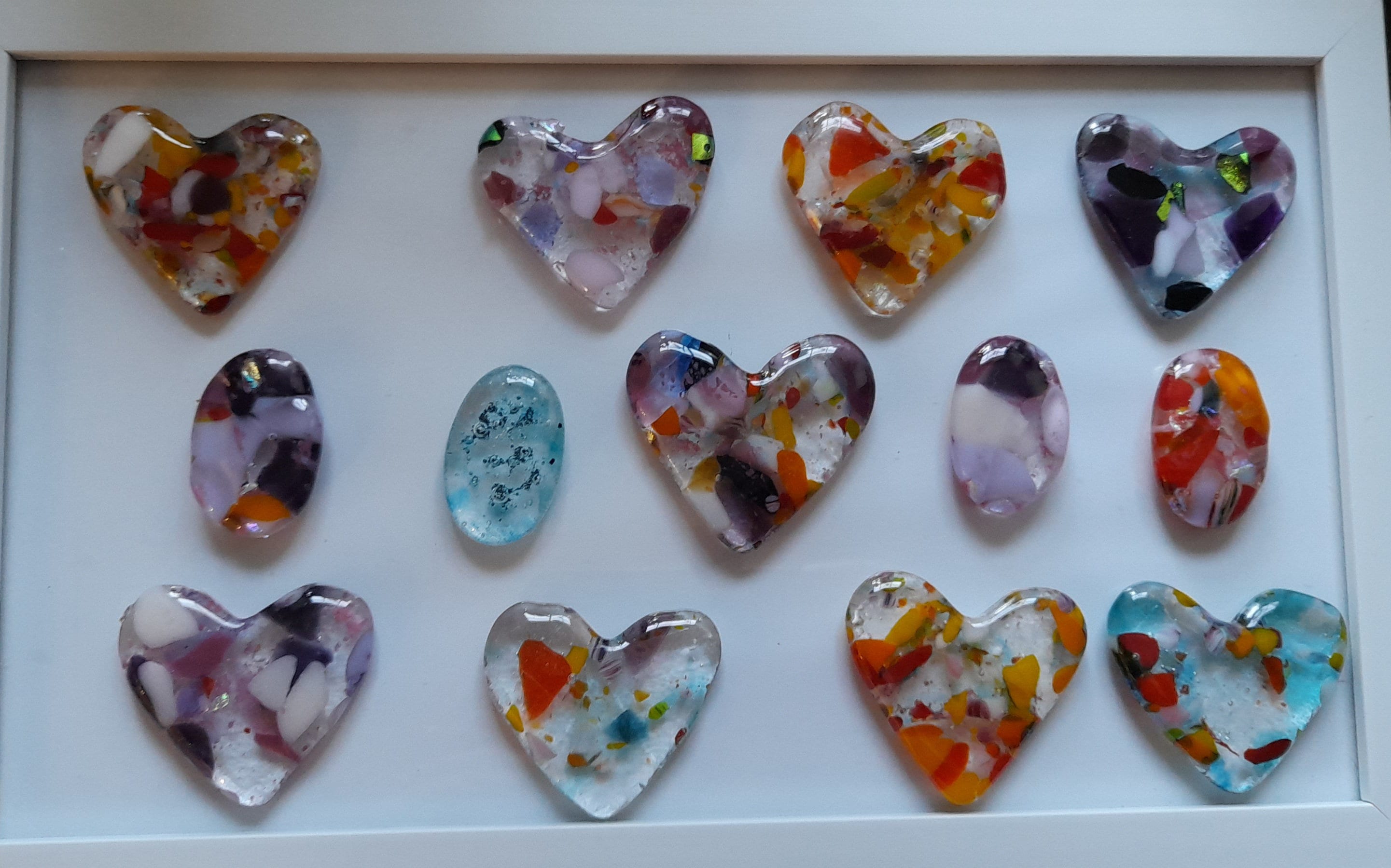 Fused Glass Heart - Etsy