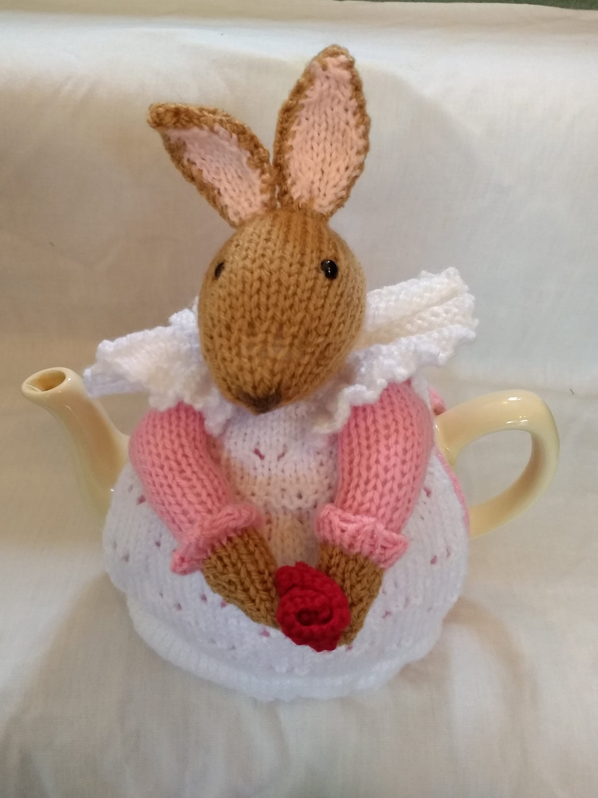 Knitted Bunny Tea Cosy, House Warming Gift, Bunny Tea Cosy, Animal Tea ...