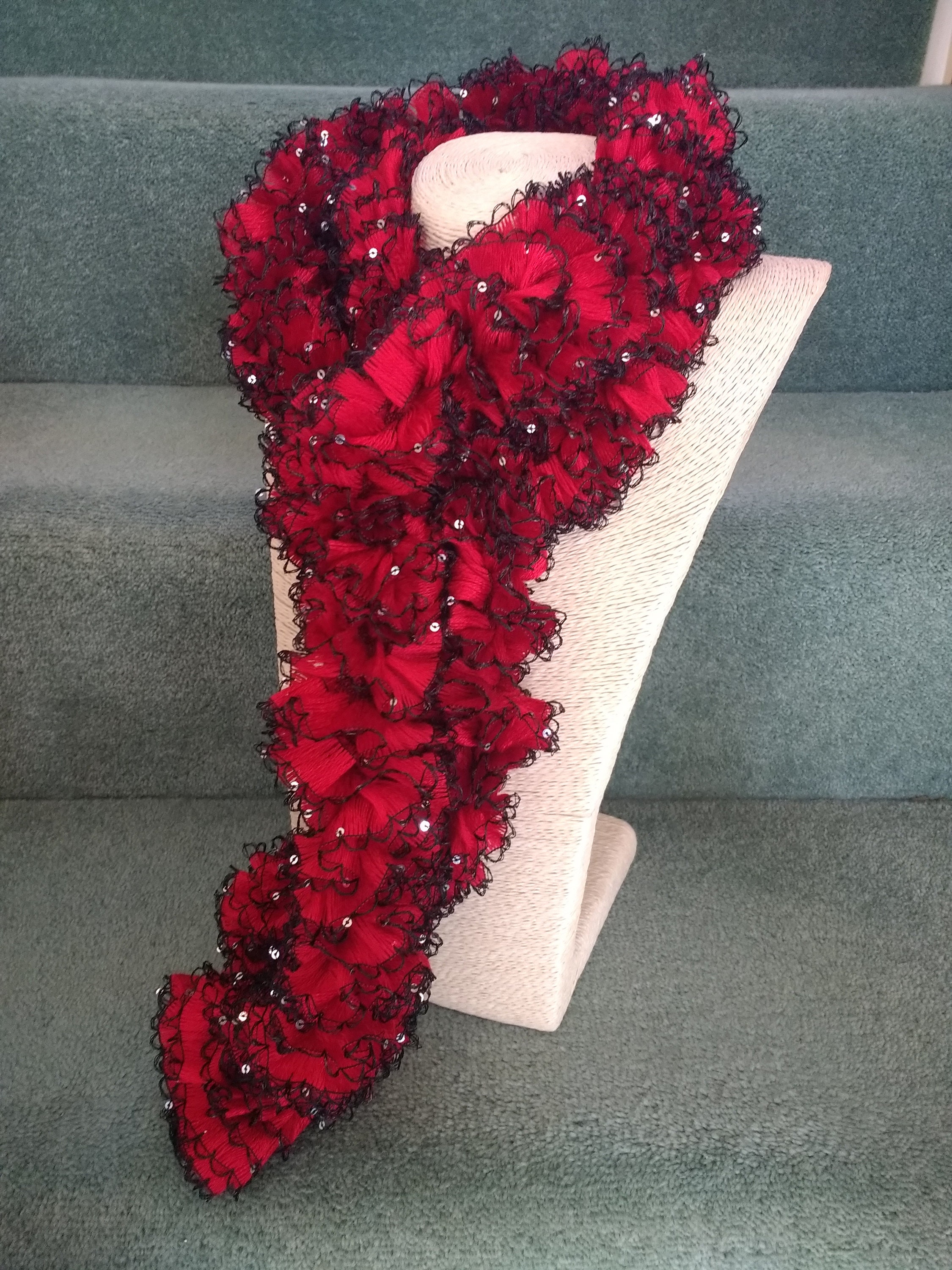 Choice of Two Knitted Boa Scarves, Stylish, Elegant Scarf, Gift for Her ...