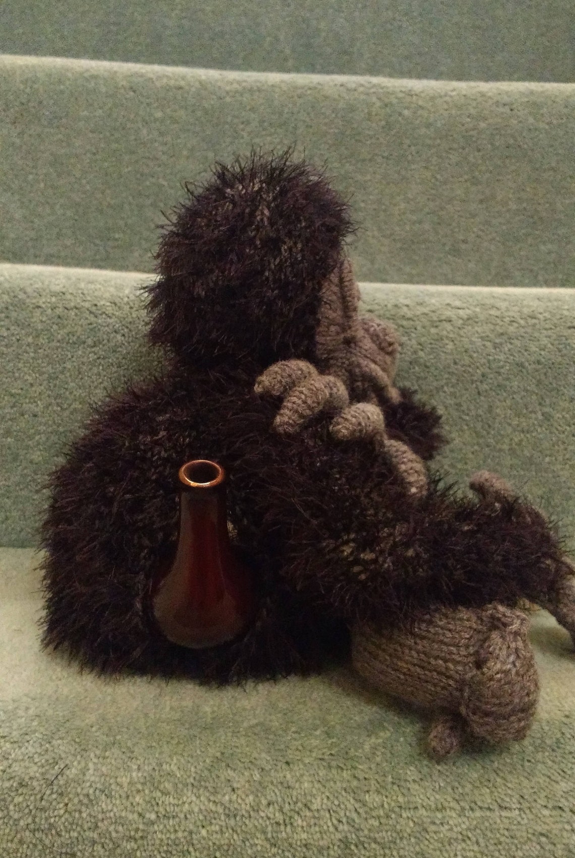 Gorilla Tea Cosy, Posable Arms, Knitted Tea Cosy, Ape Tea Cosy ...