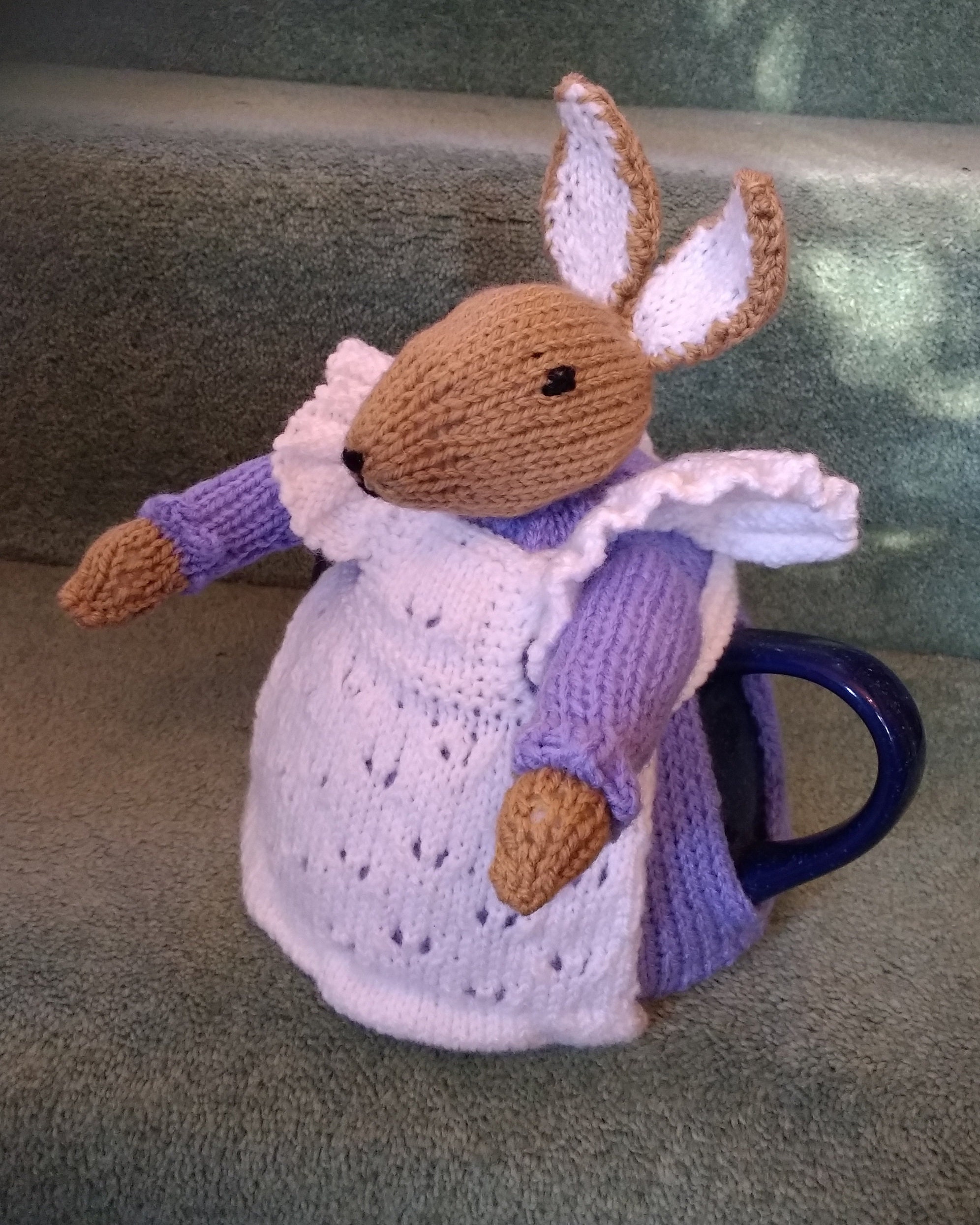 Knitted Bunny Tea Cosy, House Warming Gift, Bunny Tea Cosy, Animal Tea ...