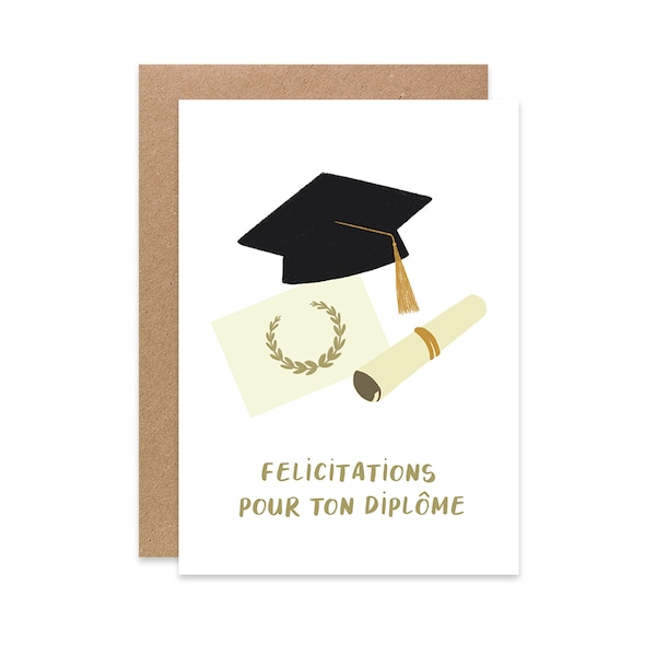 Carte félicitation baccalauréat - Etsy France