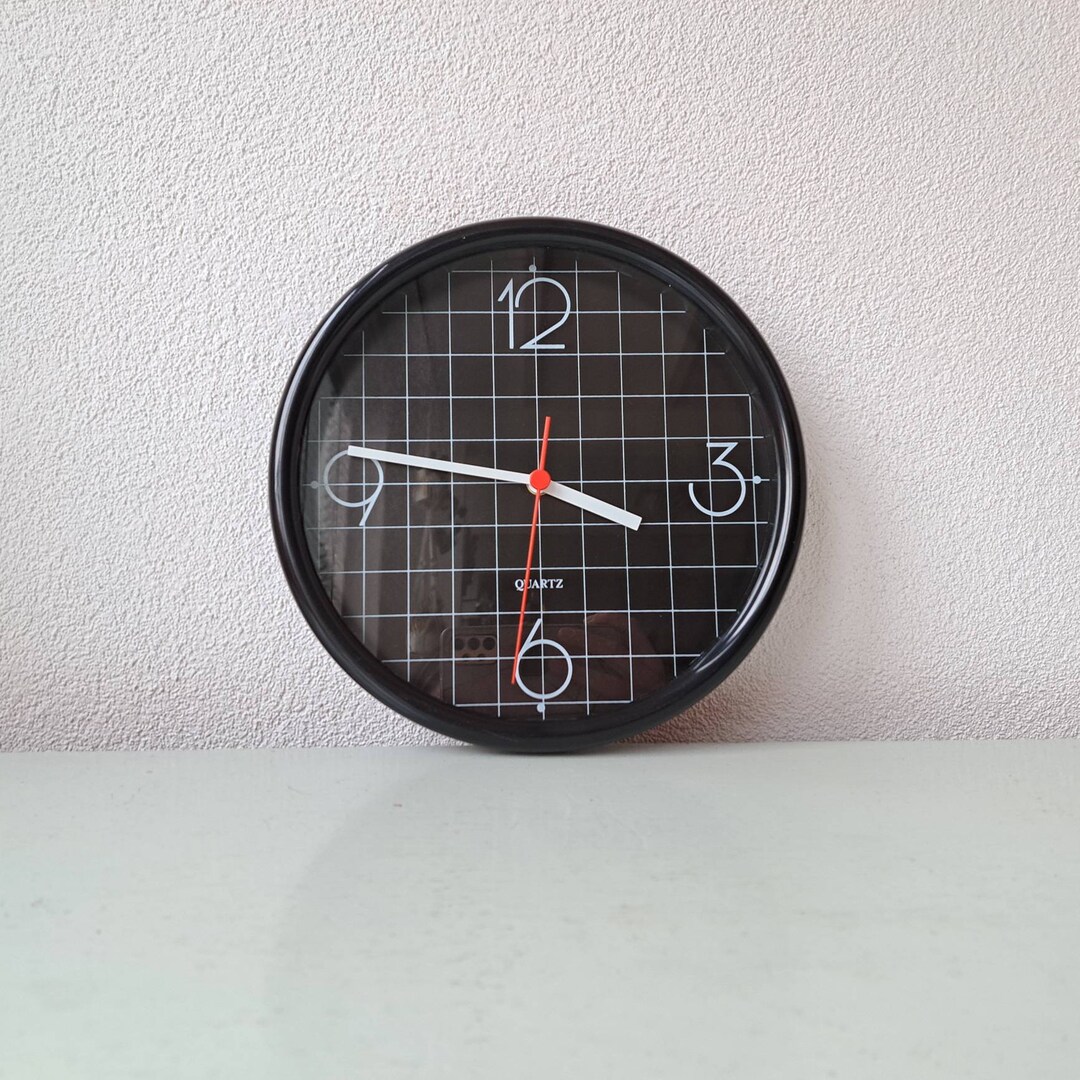 Vintage Plastic Wall Clock Quartz, 1980s - Etsy