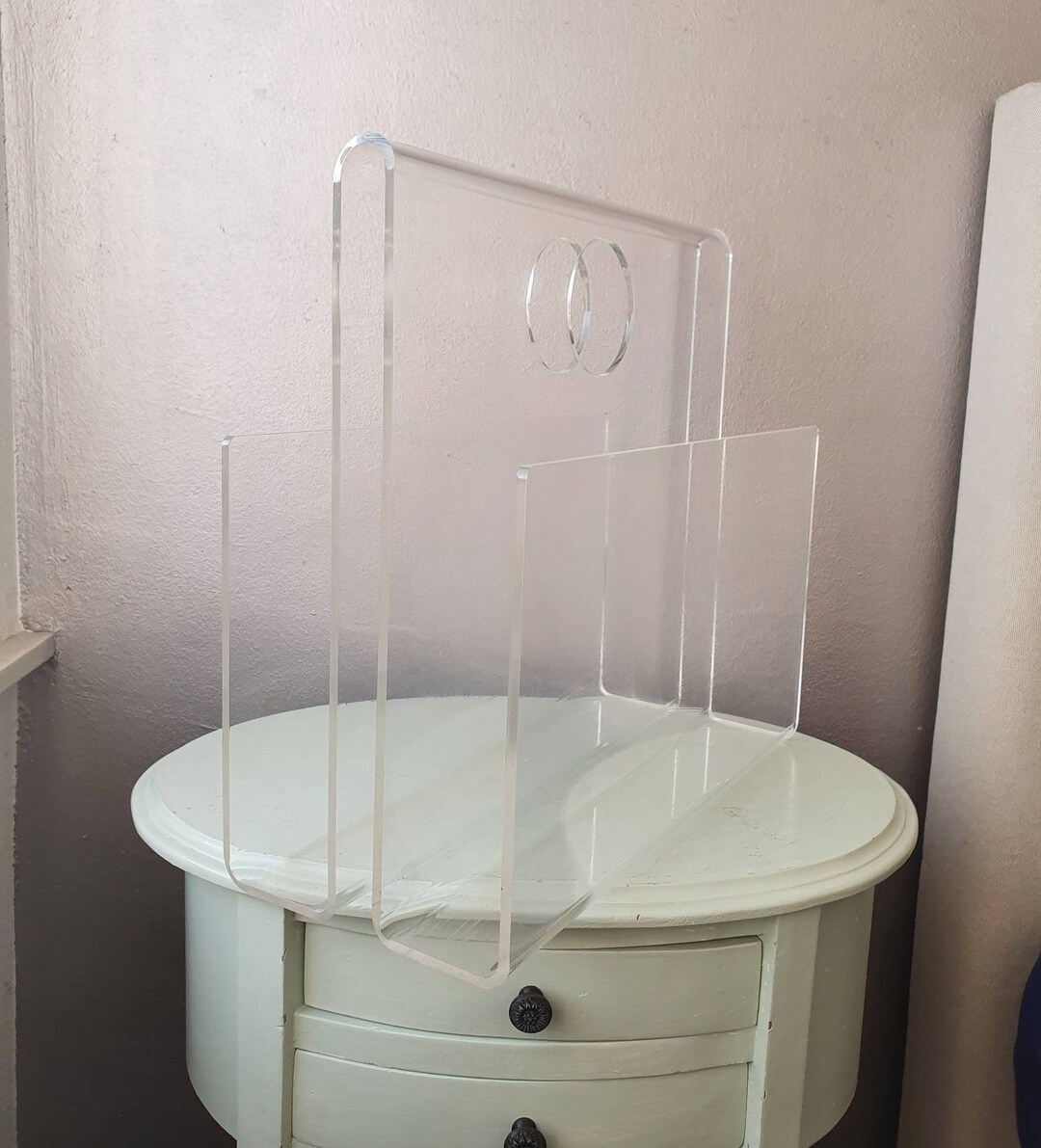 Vintage Transparent Plexiglass Magazine Rack / Magazine Rack, 1980s - Etsy