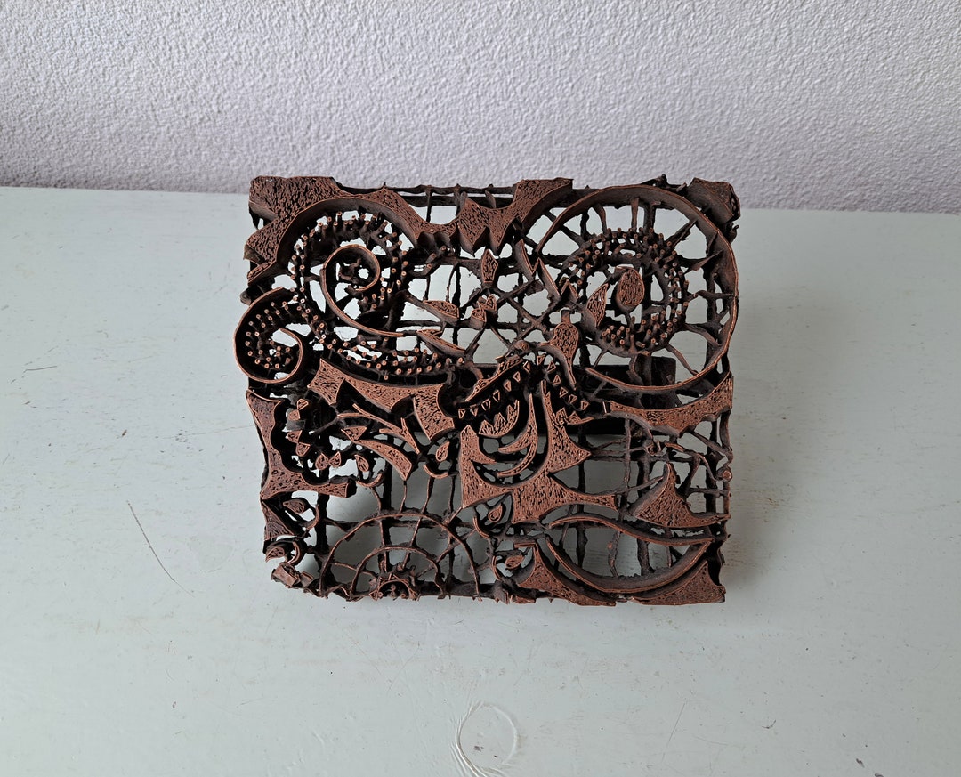Prachtige antieke koperen batik stempel - Etsy Nederland