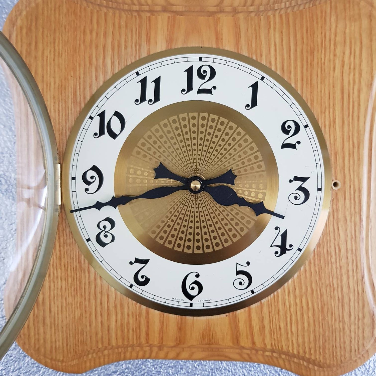 Wooden Clock White Oak, Germany 70s - Etsy