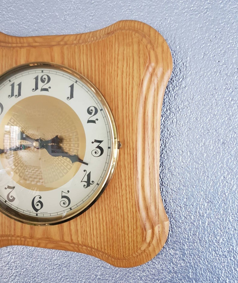 Wooden Clock White Oak, Germany 70s - Etsy