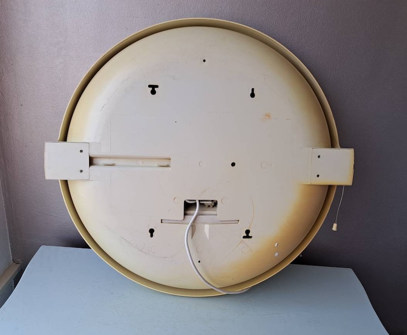 Vintage Round Design Mirror With Light, Allibert, 70s - Etsy