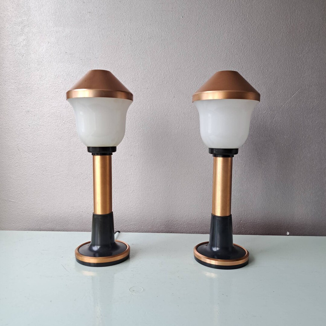 Set of 2 Beautiful Vintage Table Lamps/night Lamps, 80s - Etsy