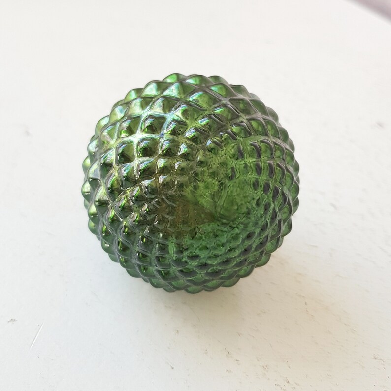 Vintage Glass Green Bauble 70s - Etsy