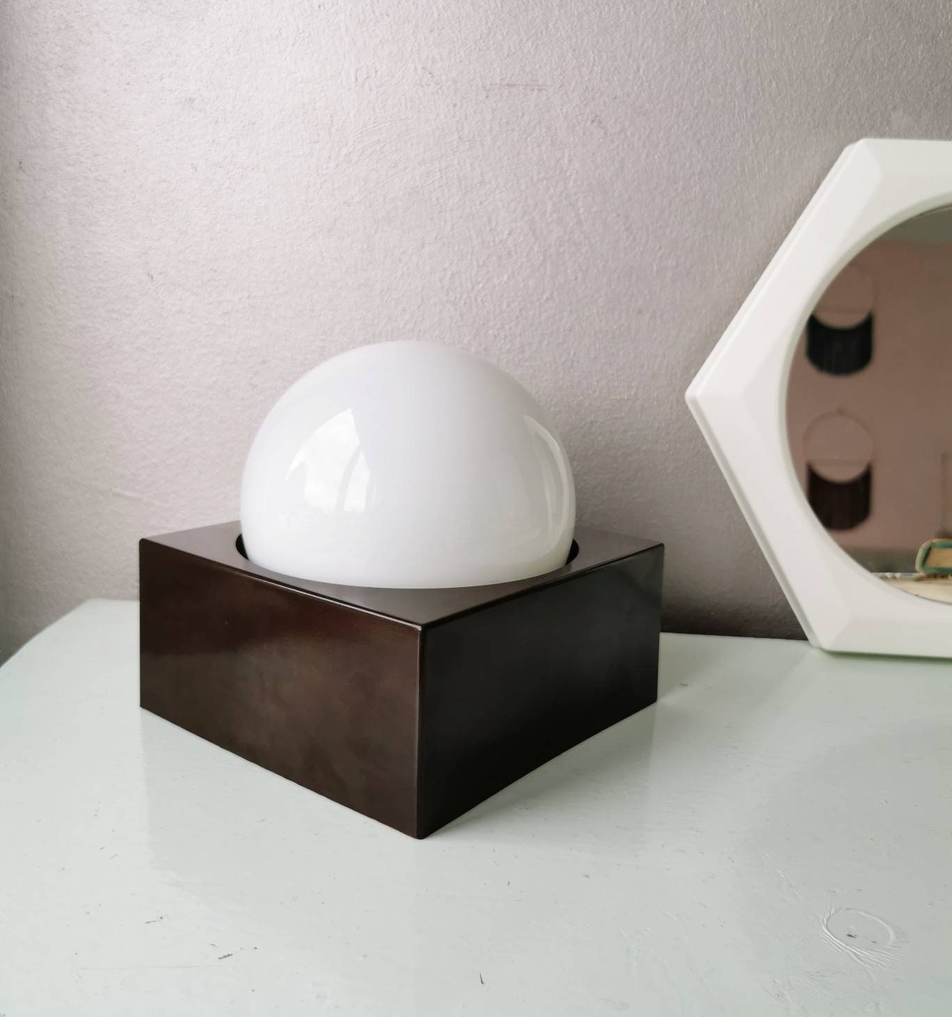 Vintage ceiling lamp brown 80s | Etsy