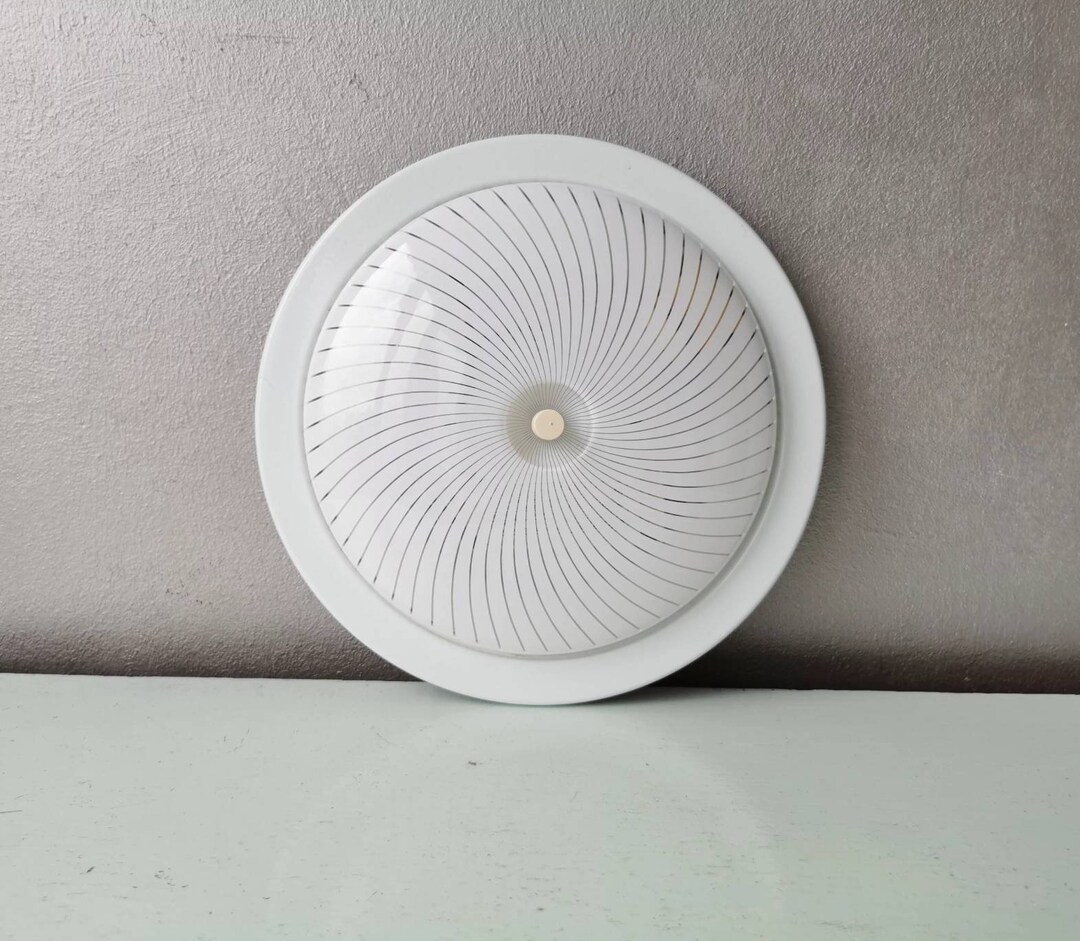 Vintage White Round Ceiling Lamp, 1980s - Etsy