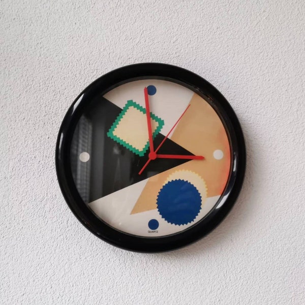 Memphis Style Clock - Etsy UK