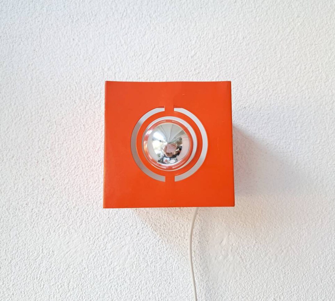 Vintage Philips Orange Wall Lamp 80s - Etsy