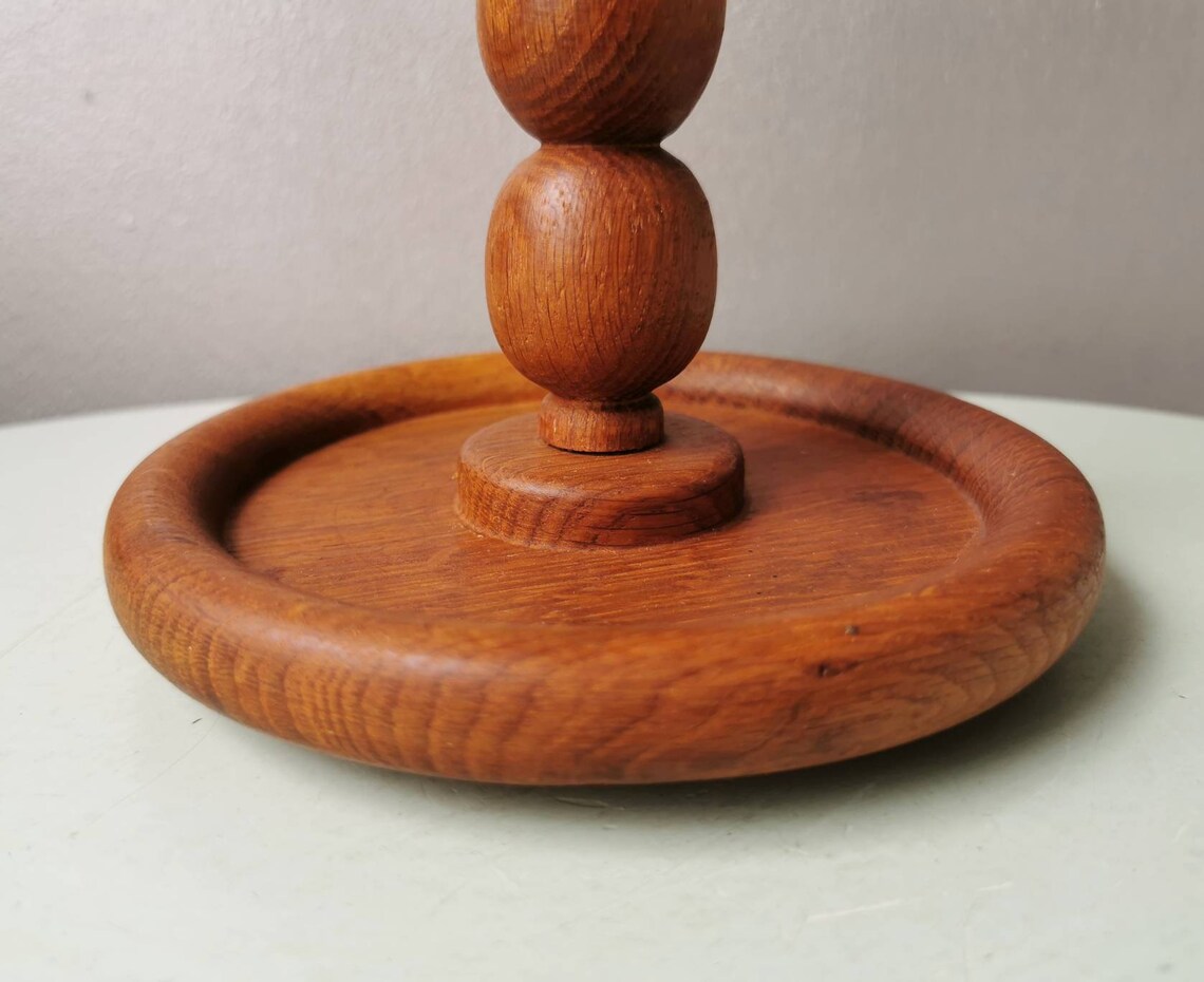 Vintage Wooden Candlestick 70s - Etsy