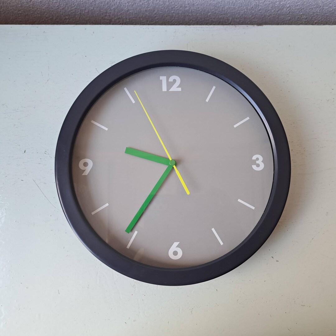 Vintage Metal Wall Clock, 90s - Etsy