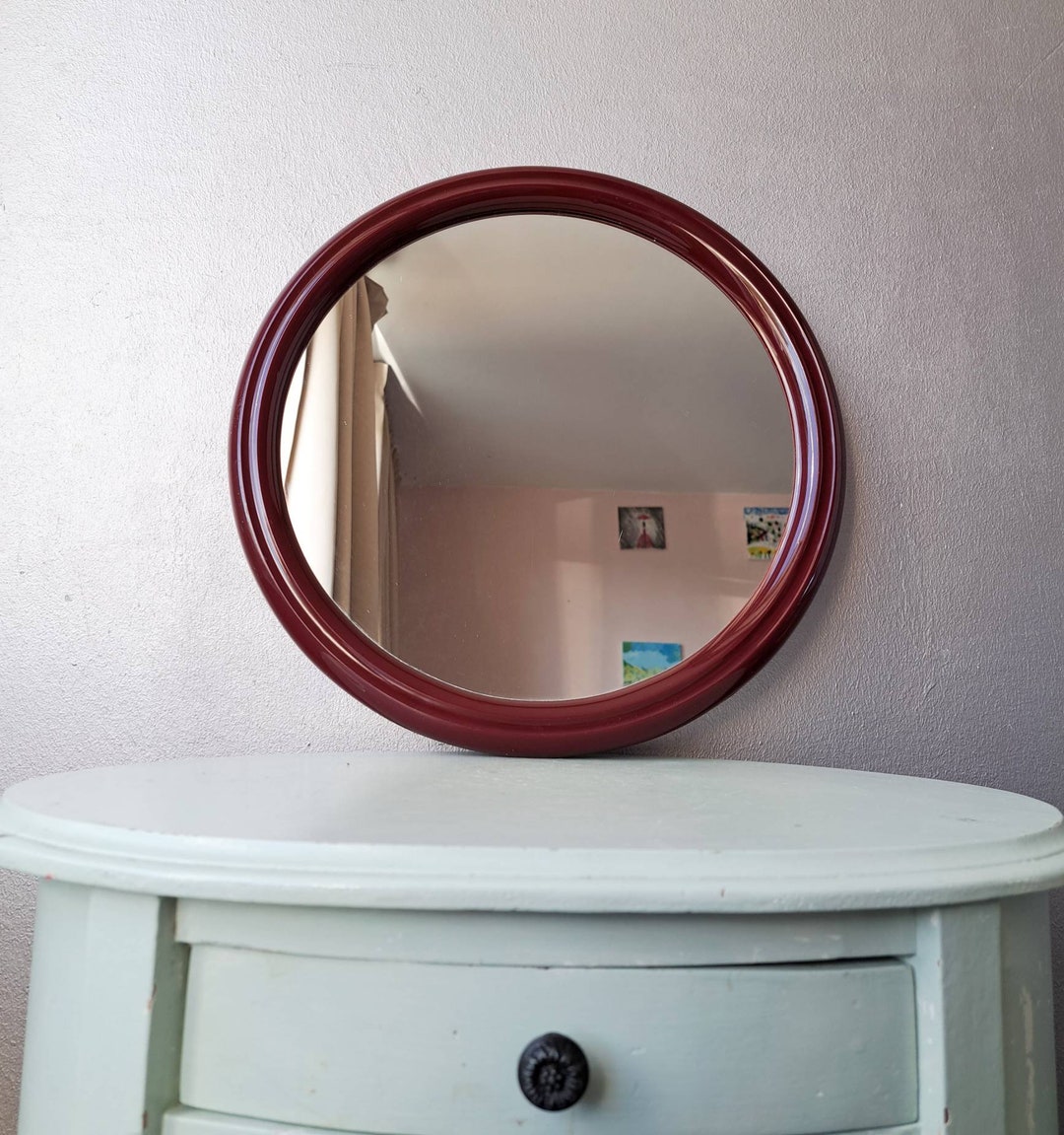 Vintage Plastic Round Mirror Tiger, 80s - Etsy