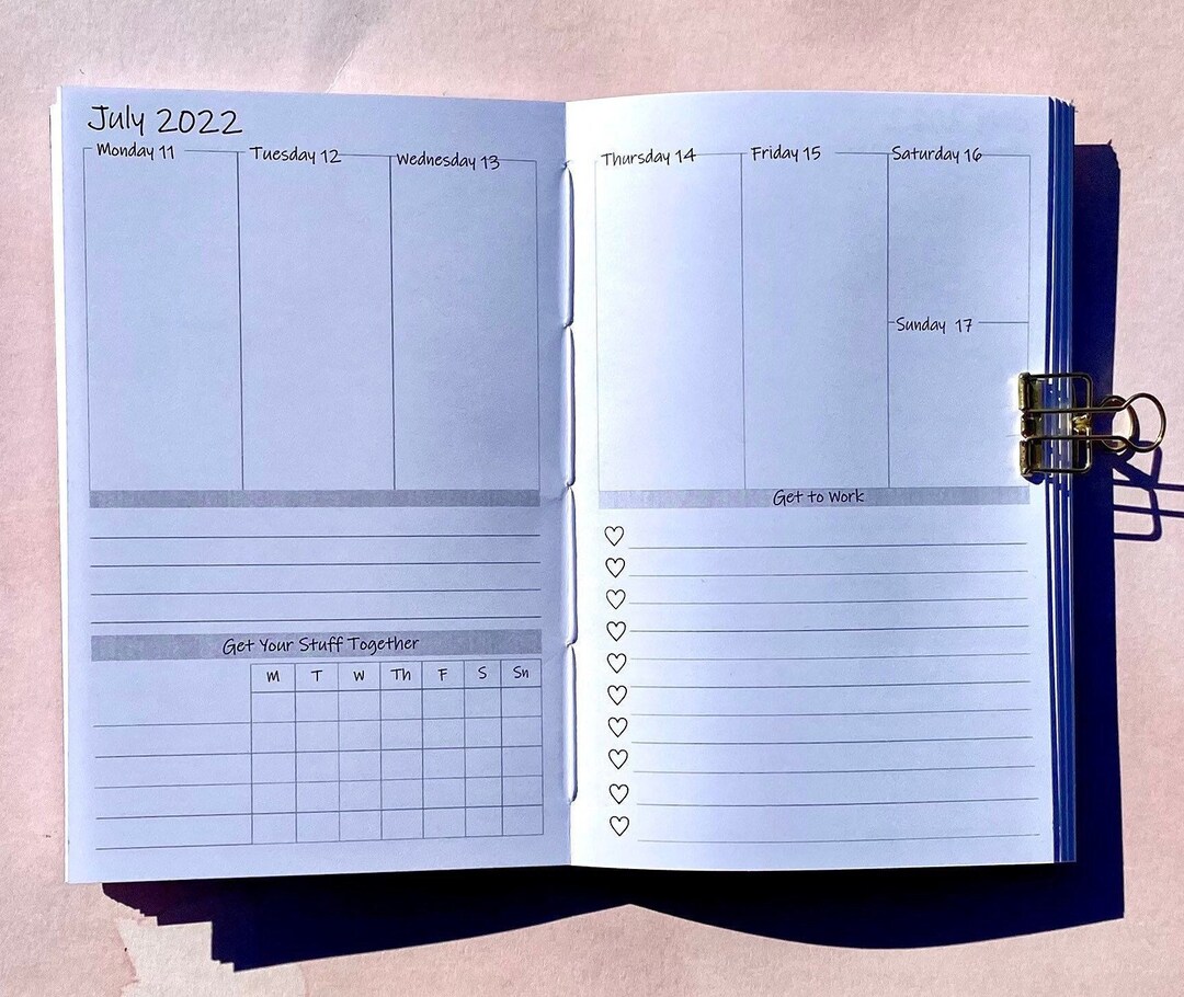 Dated 2025 Weekly Travelers Notebook Quarterly Insert, Quarter Insert ...