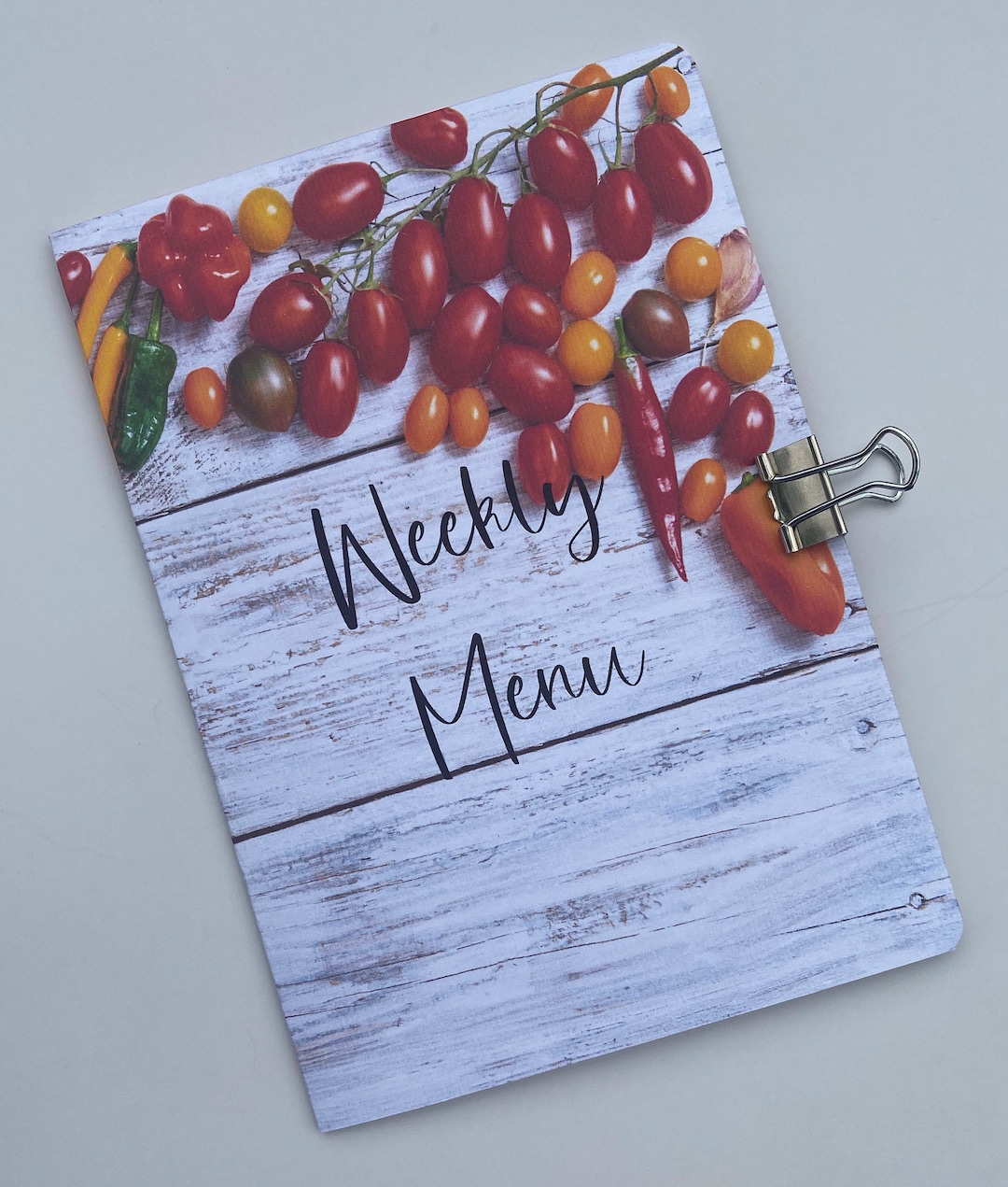 Weekly Menu Planner Travelers Notebook Insert, Refill Notebook, Meal ...