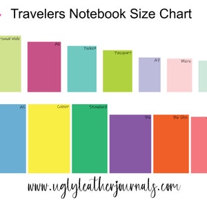 Trifold Leather Travelers Notebook, Wrap Around Refillable Planner ...
