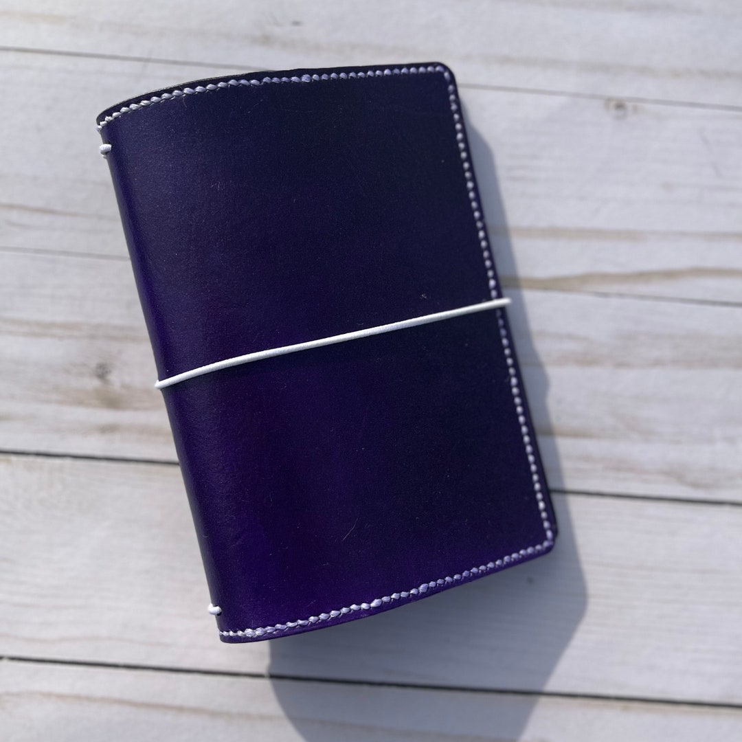 Chrome Purple Leather Journal, Refillable Notebook, Travelers Notebook ...
