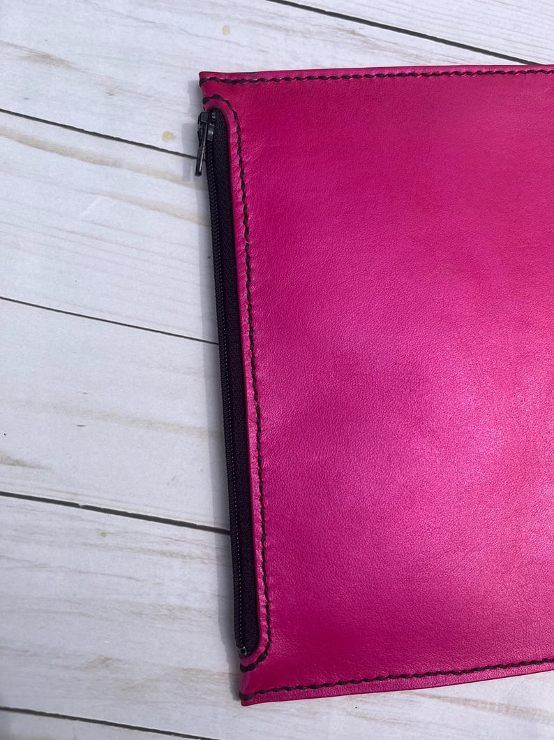 Leather Travelers Notebook Wallet Insert With Card Slots and Zippered ...