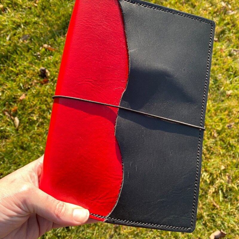 Red Leather Journal - Etsy