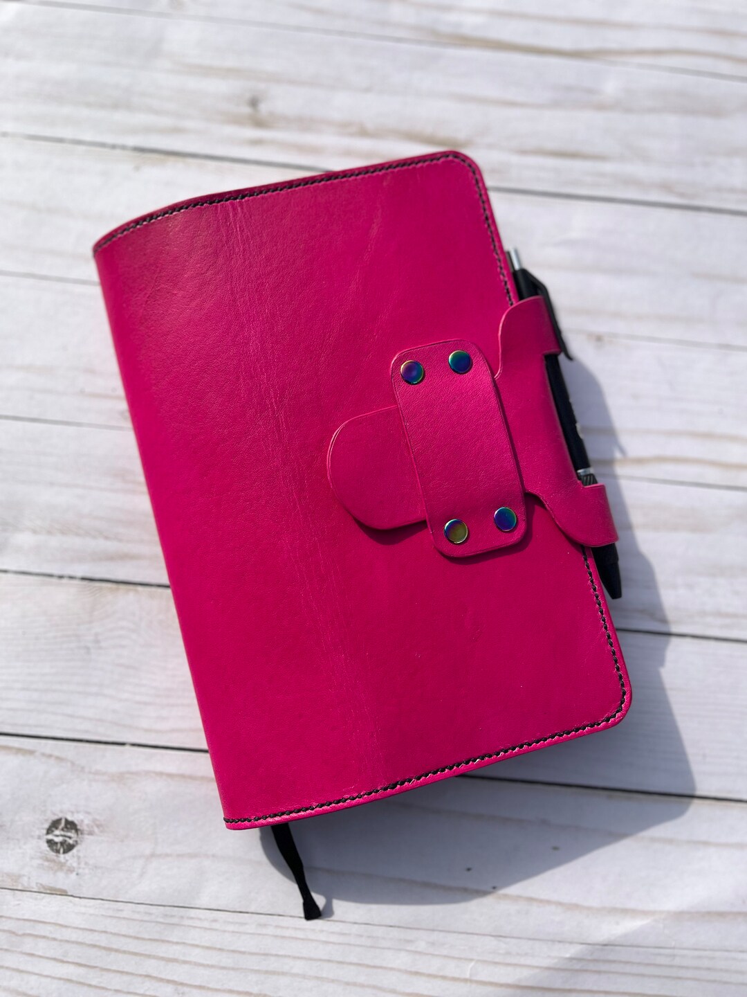 A5 Journal Leather Notebook Cover: Notebook & Planner, Refillable, Pen ...
