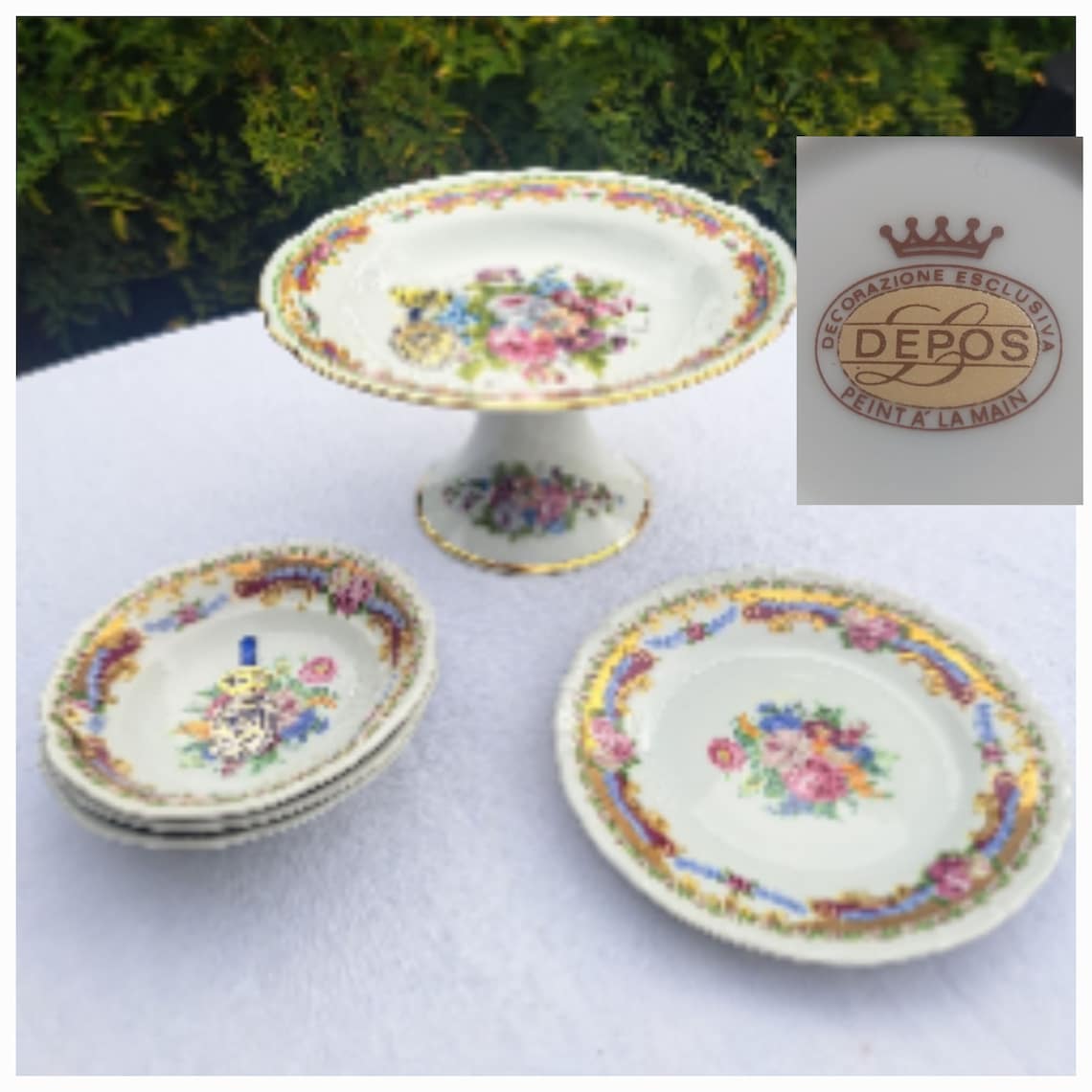 Vintage T. Limoges DEPOS Dinner Plates & Servingware by LG Porcelain ...