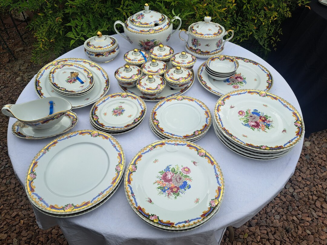 Vintage T. Limoges DEPOS Dinner Plates & Servingware by LG Porcelain ...