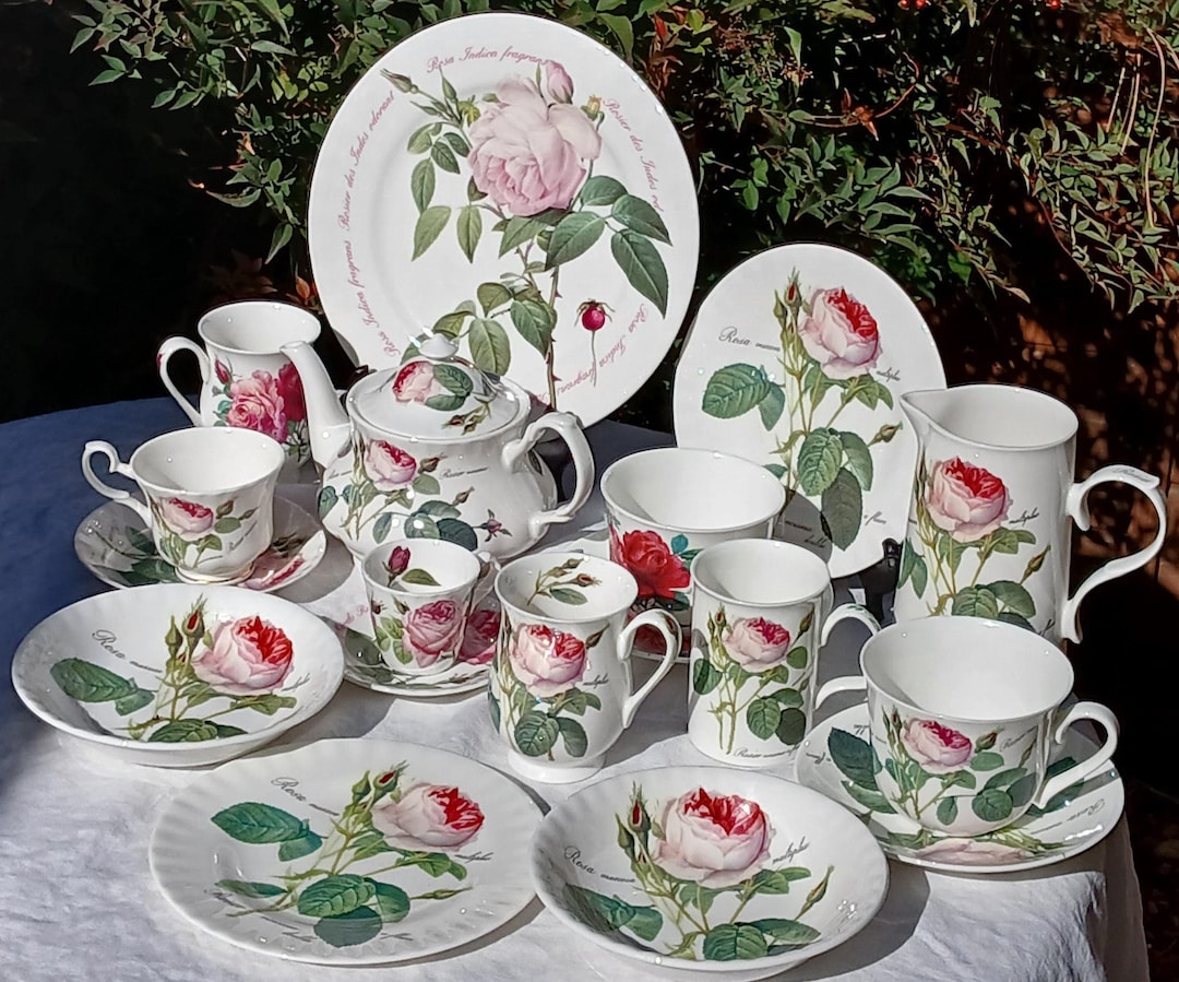 Redoute Roses, Versailles & English Rose Bone China by Roy Kirkham ...