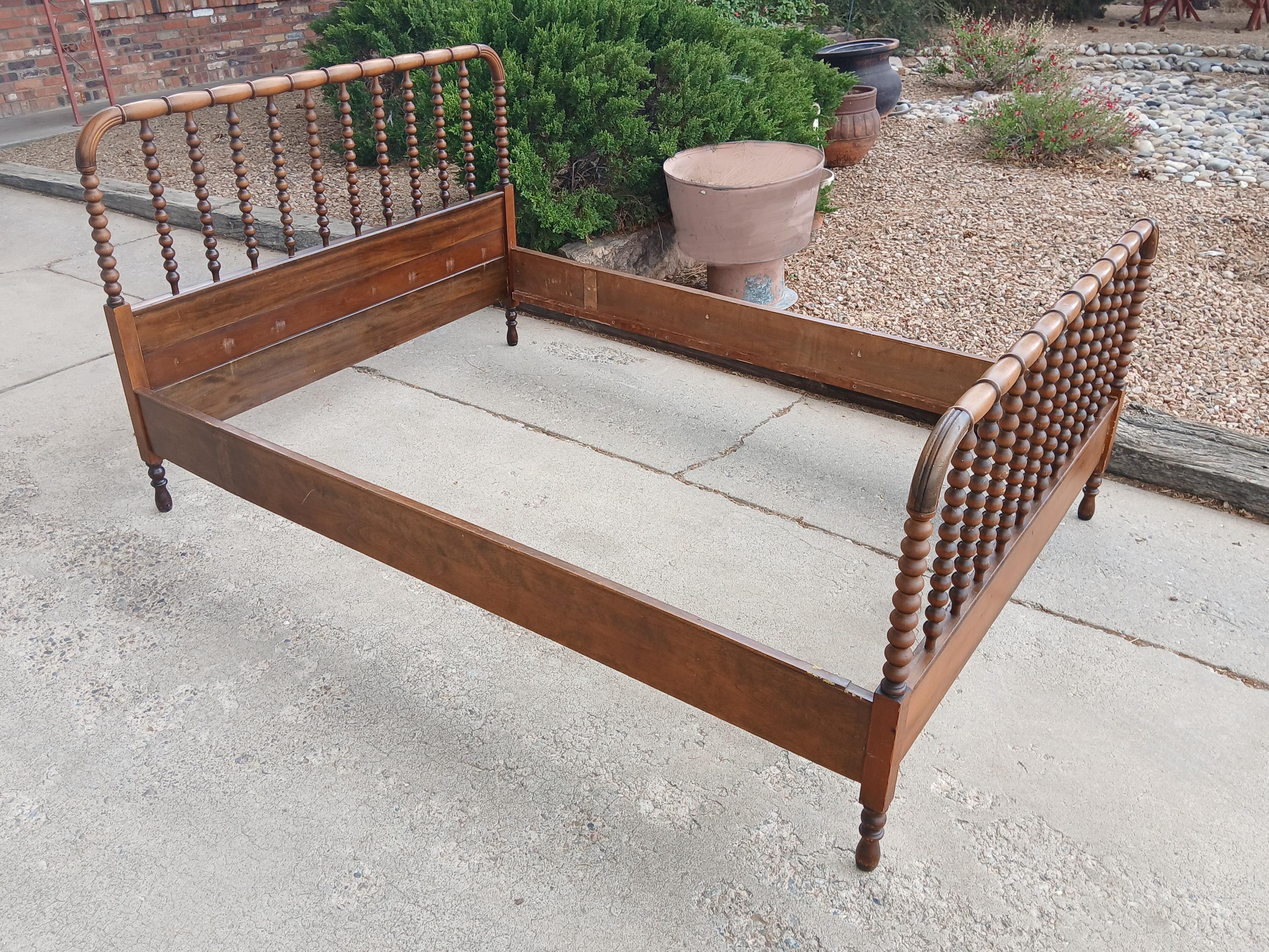 Antique Jenny Lind Walnut Spool Full Sized Bed Frame - Etsy