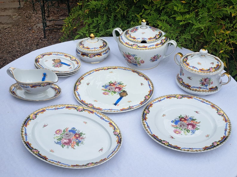 Vintage T. Limoges DEPOS Dinner Plates & Servingware by LG Porcelain ...